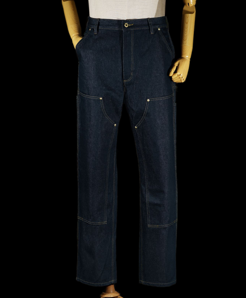 Double Knee Raw Denim Work Jeans 16oz Organic Cotton In Indigo - Kind ...