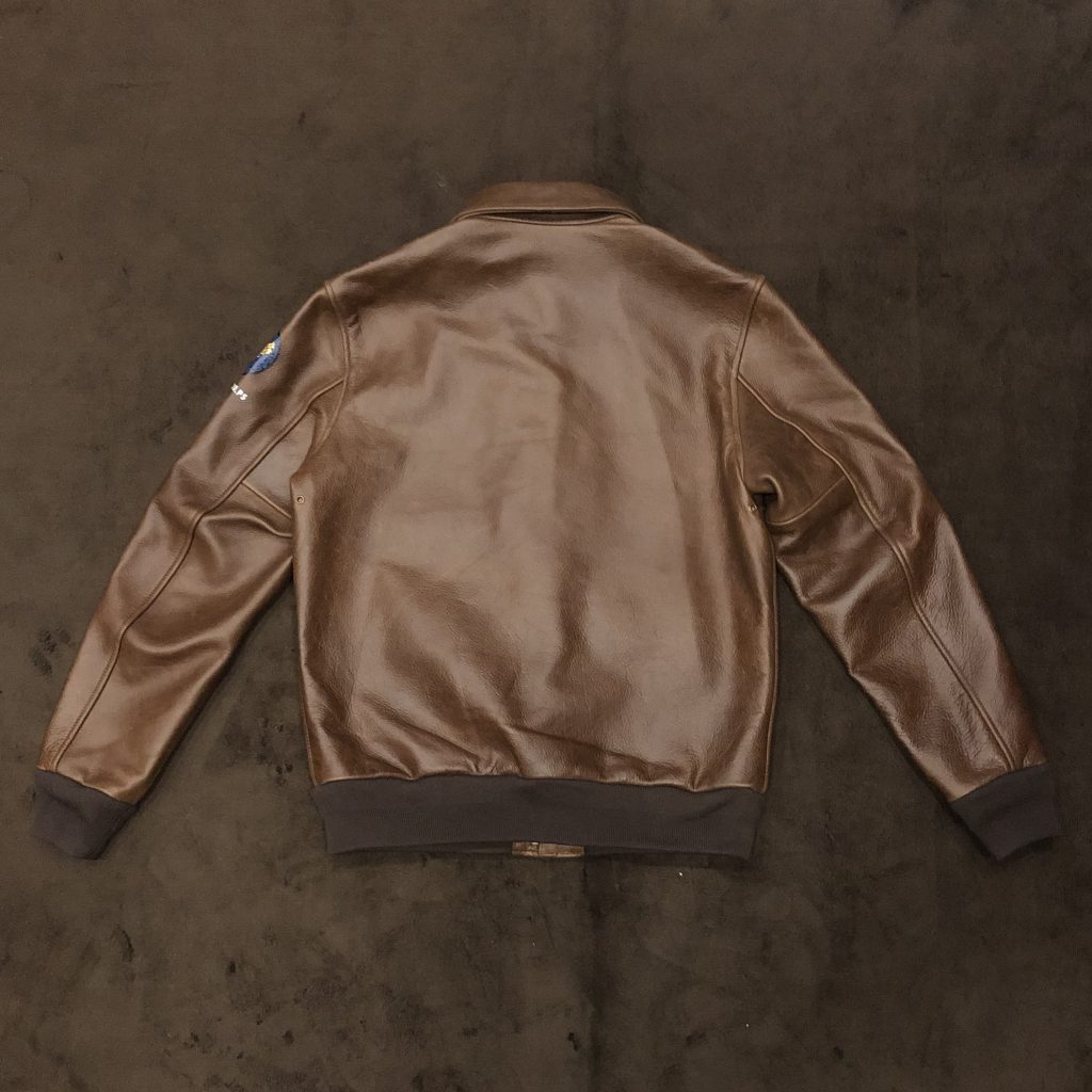 A2 Style Vegetable Tanned Leather Flight Jacket In Brown - Kind Supply Co.