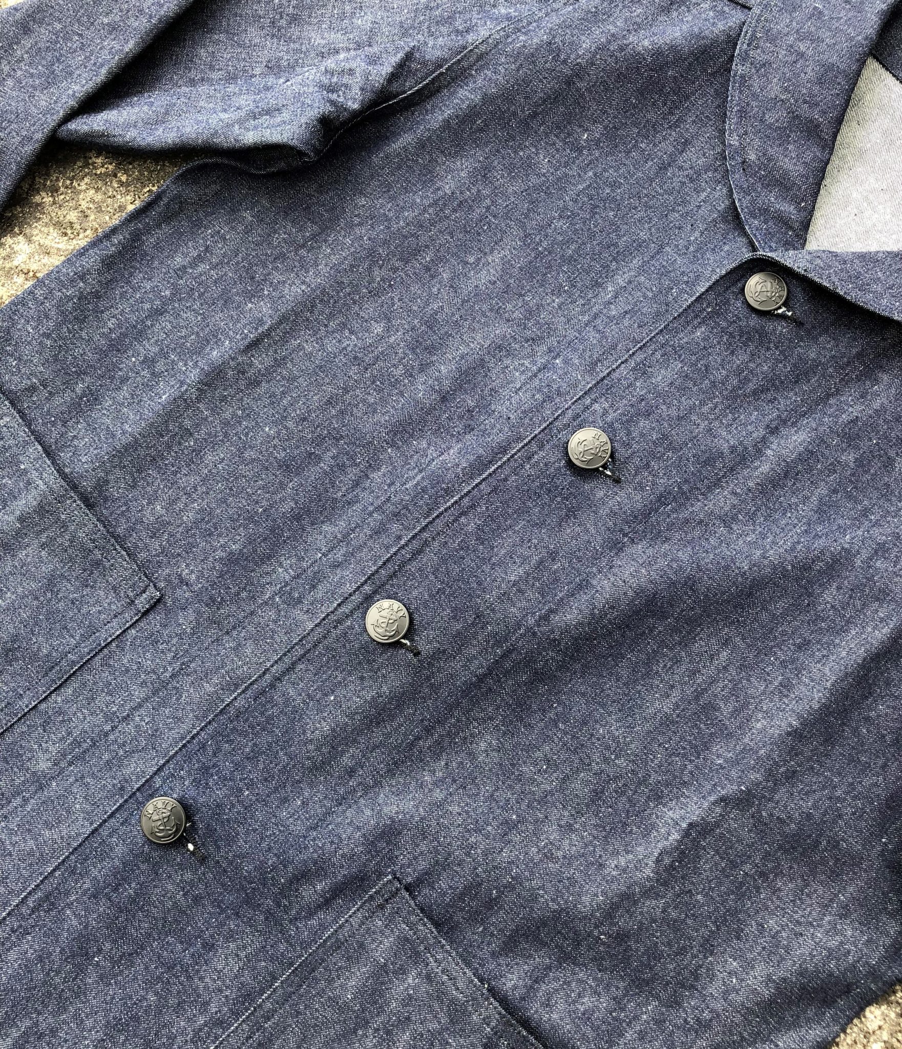 U.S.N Seaman Shawl Collar Denim Work Jacket - Kind Supply Co.