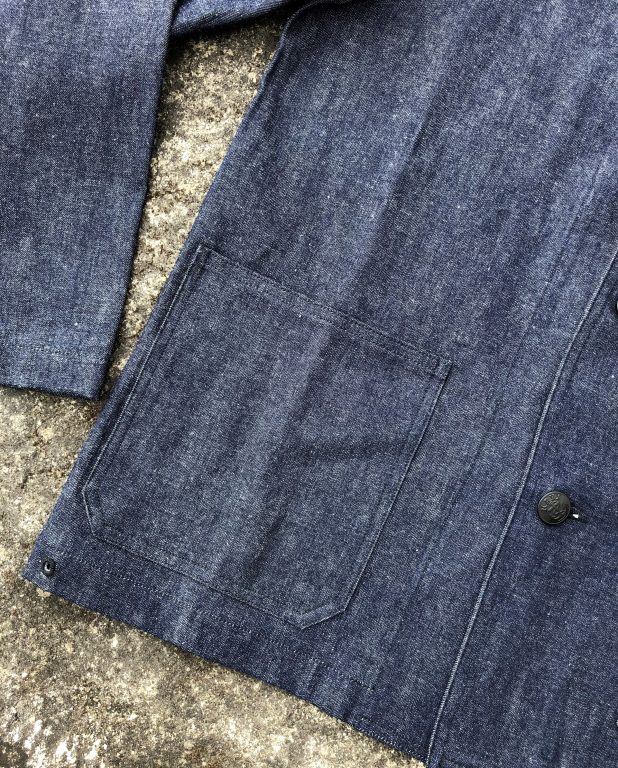 U.S.N Seaman Shawl Collar Denim Work Jacket - Kind Supply Co.