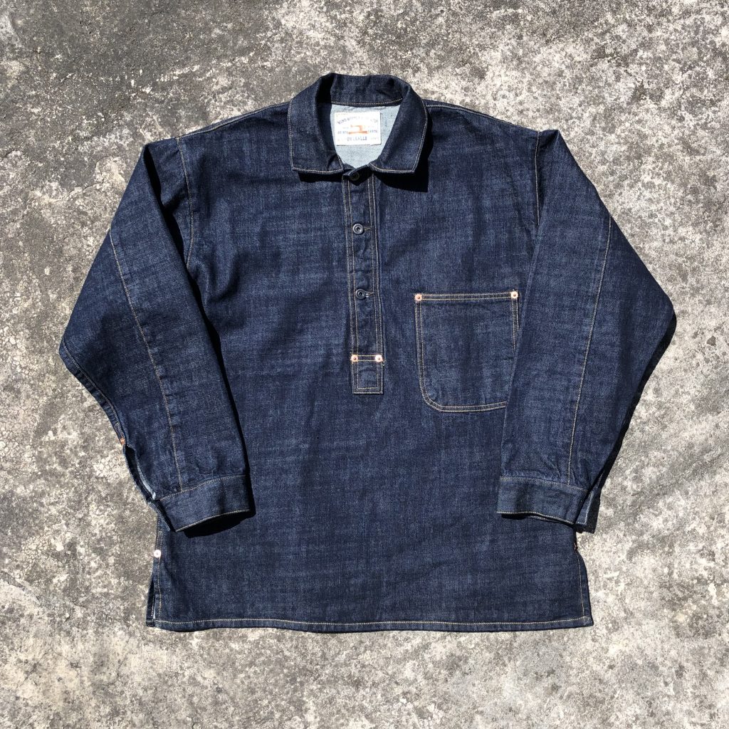 Closed Front Jumper Pullover Shirt/Jacket 13.8oz Japanese Organic ...